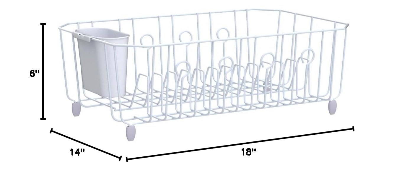 Rubbermaid Dr FBA_6032-AR-WHT 6032ARWHT Large White Dish Drainer