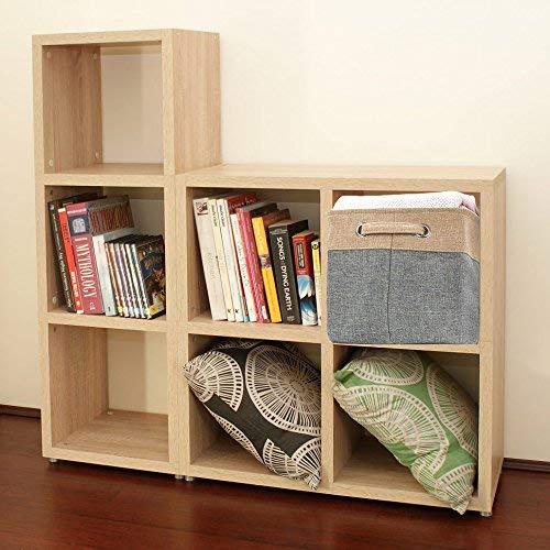 Awekris Foldable Storage Bin Basket Set [3-Pack] Cube Bins Fabric Storage Basket [3-Pack] 13x13x13 inch Collapsible Storage Box Organizer with Handles for Cubby Shelf Nursery Home Closet Large