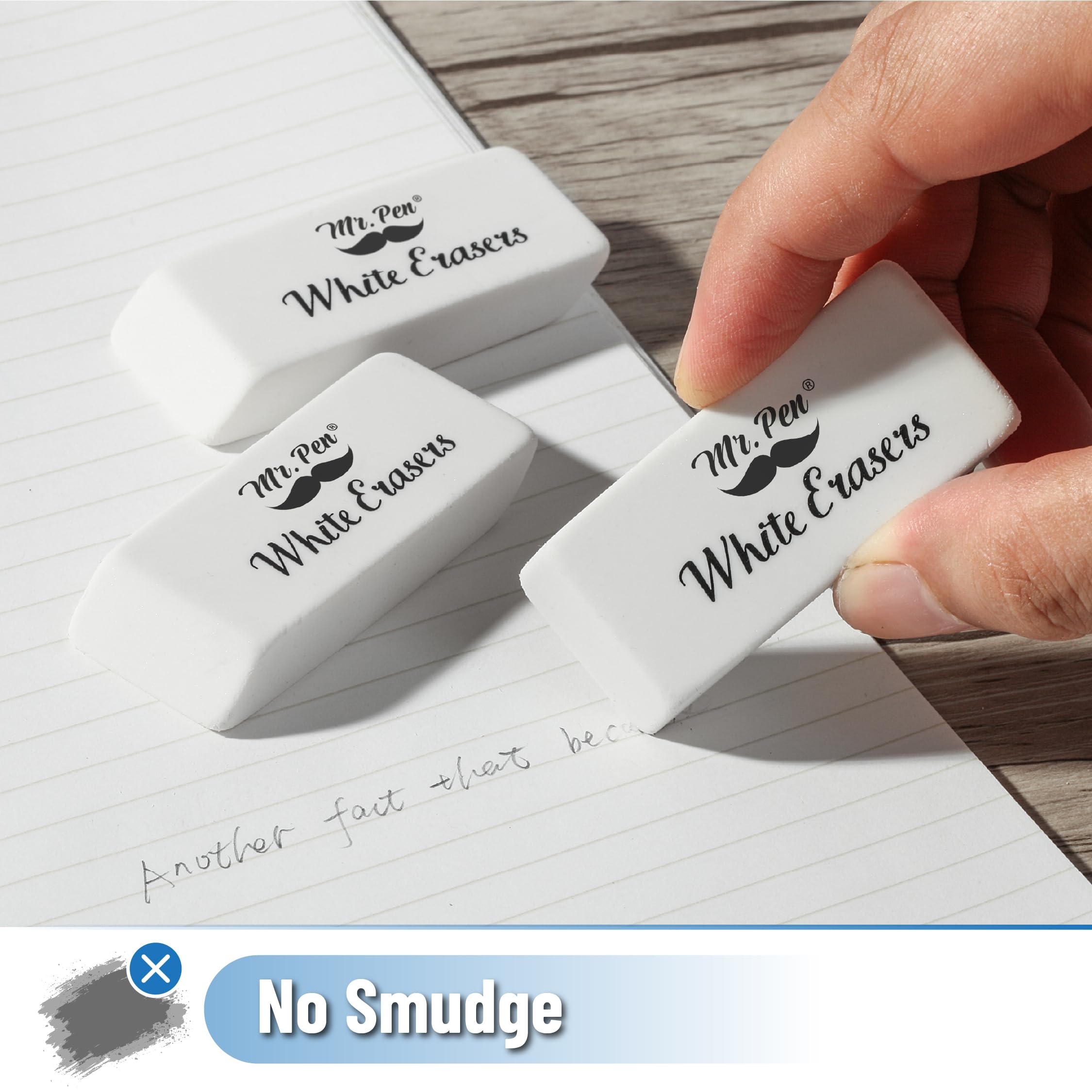 Mr. Pen- Erasers, Pencil Eraser, 12 Pack, White Erasers, Eraser, Erasers for Drawing, Eraser Pencil, Pencil Erasers, Erasers for Kids, Art Erasers for Drawing, Artist Eraser, White Eraser, Art Eraser