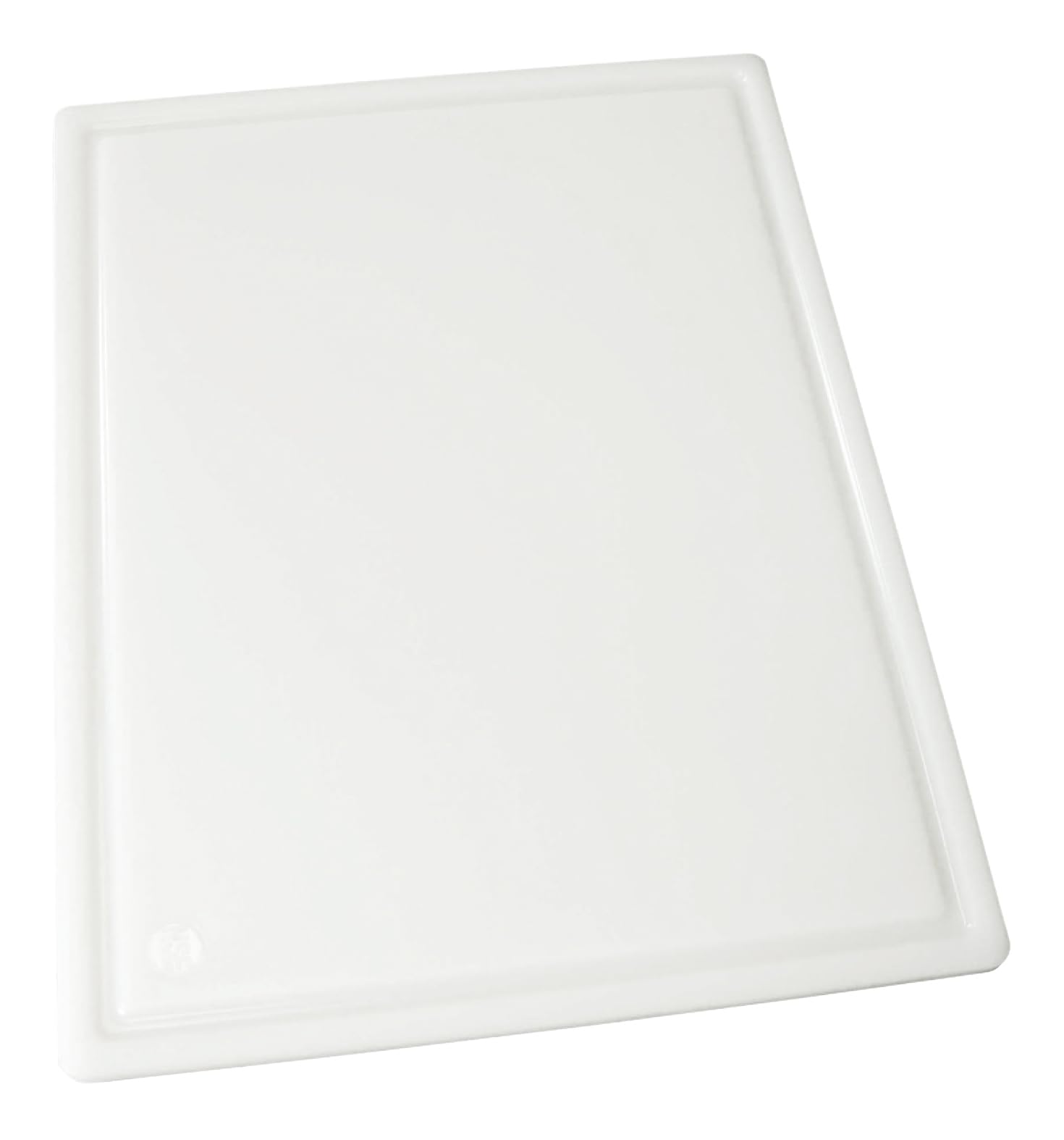 Winco Heavy-Duty Plastic Cutting Board with Groove, 18" x 24" x 3/4", White