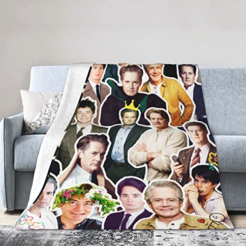 Blanket Kyle MacLachlan Soft and Comfortable Warm Fleece Blanket for Sofa, Office Bed car Camp Couch Cozy Plush Throw Blankets Beach Blankets