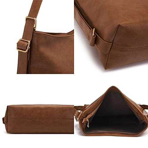 QTKJ Crossbody Bags for Women, Leather Backpack, Large Leather Handbag, Vegan Leather Shoulder, Multifuction Convertible Backpack for Women Travel Work Vacation