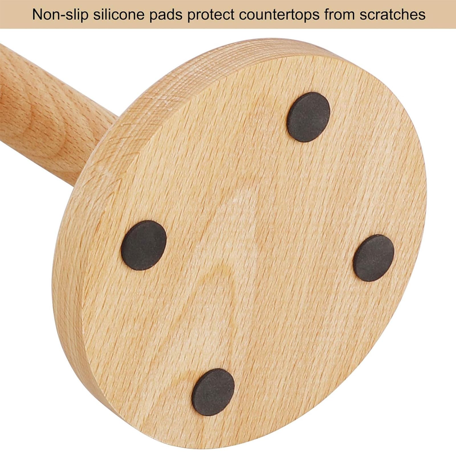 Paper Towel Holder ,DNIEBW Kitchen Paper Hanger Rack Bathroom Towel Roll Stand Organizer Simply Standing Countertop Wooden Paper Roll Holder for Cabinet,Table (Round Bottom)