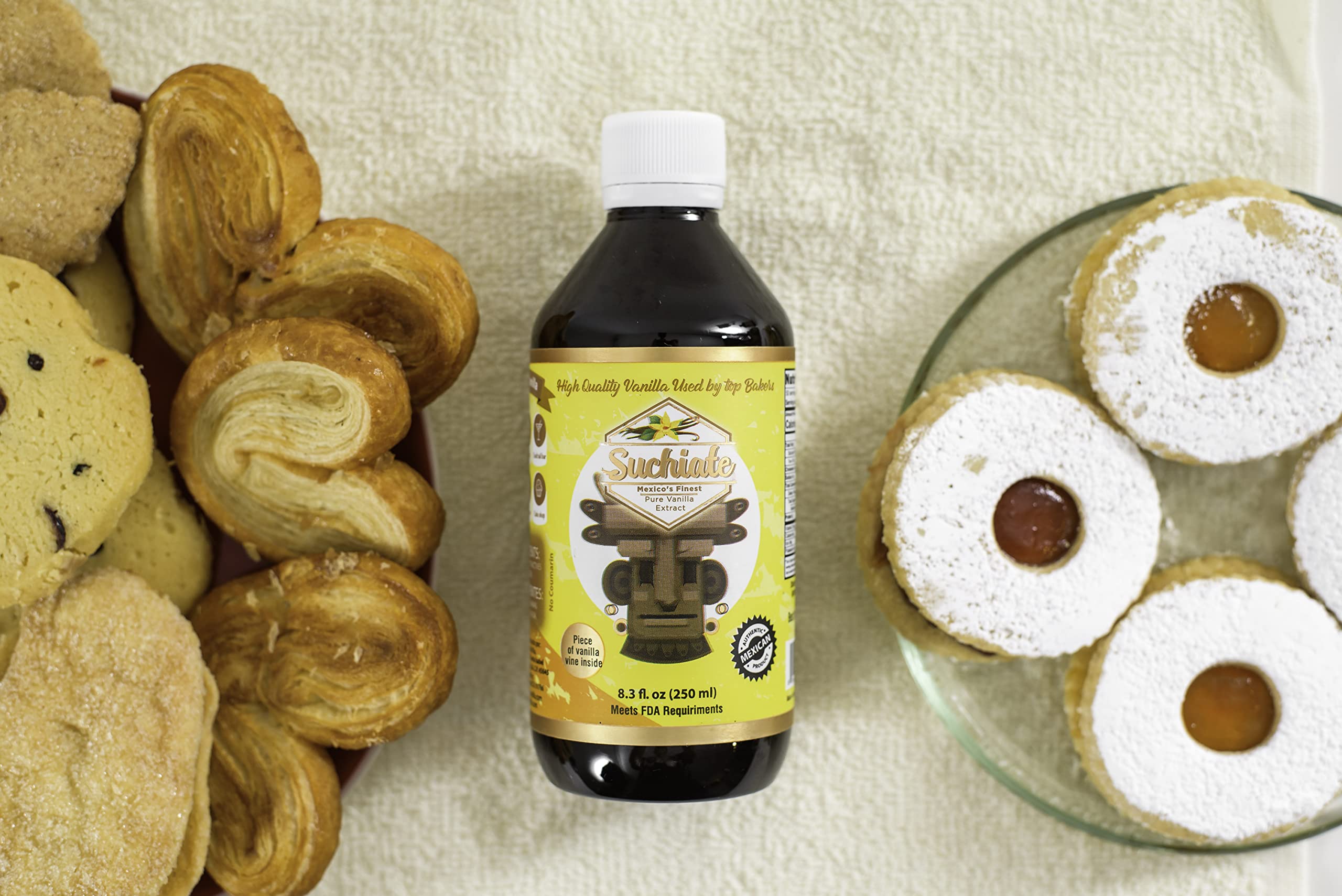Suchiate Pure Vanilla | Mexican Vanilla for Baking and Desserts | Made with Real Vanilla Bean | Vainilla Mexicana Buena 8.3oz (250 ml)