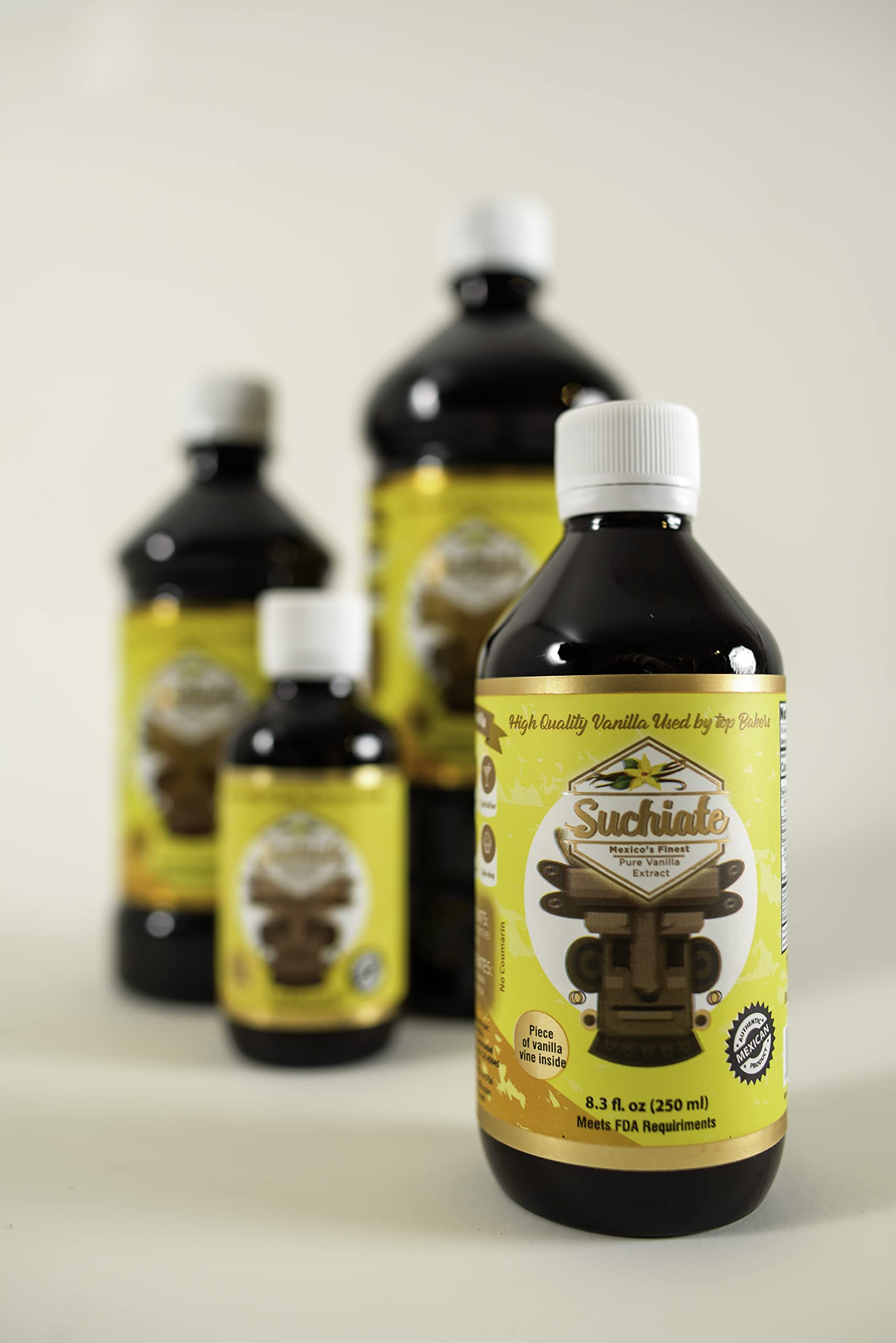 Suchiate Pure Vanilla | Mexican Vanilla for Baking and Desserts | Made with Real Vanilla Bean | Vainilla Mexicana Buena 8.3oz (250 ml)