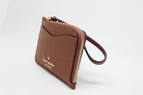 Kate Spade New York Leila Leather Card Holder Wristlet Warm Ginger