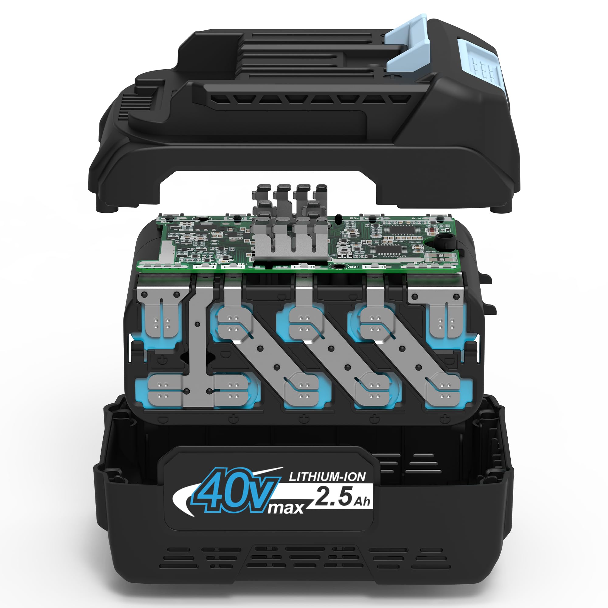 Rocivic Replace for Makita 40V Battery BL4025 2500mAh, Compatible with Makita 40 Volt max XGT Cordless Tools and 40 Volt Battery Charger