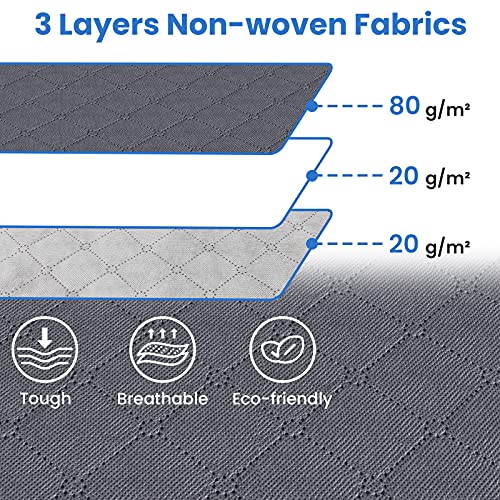 Fab totes 2-Pack Clothes Storage, Stackable Storage Bin Tote, Storage Containers for Organizing Bedroom, Closet, Home Organization and Storage with Lids, Grey