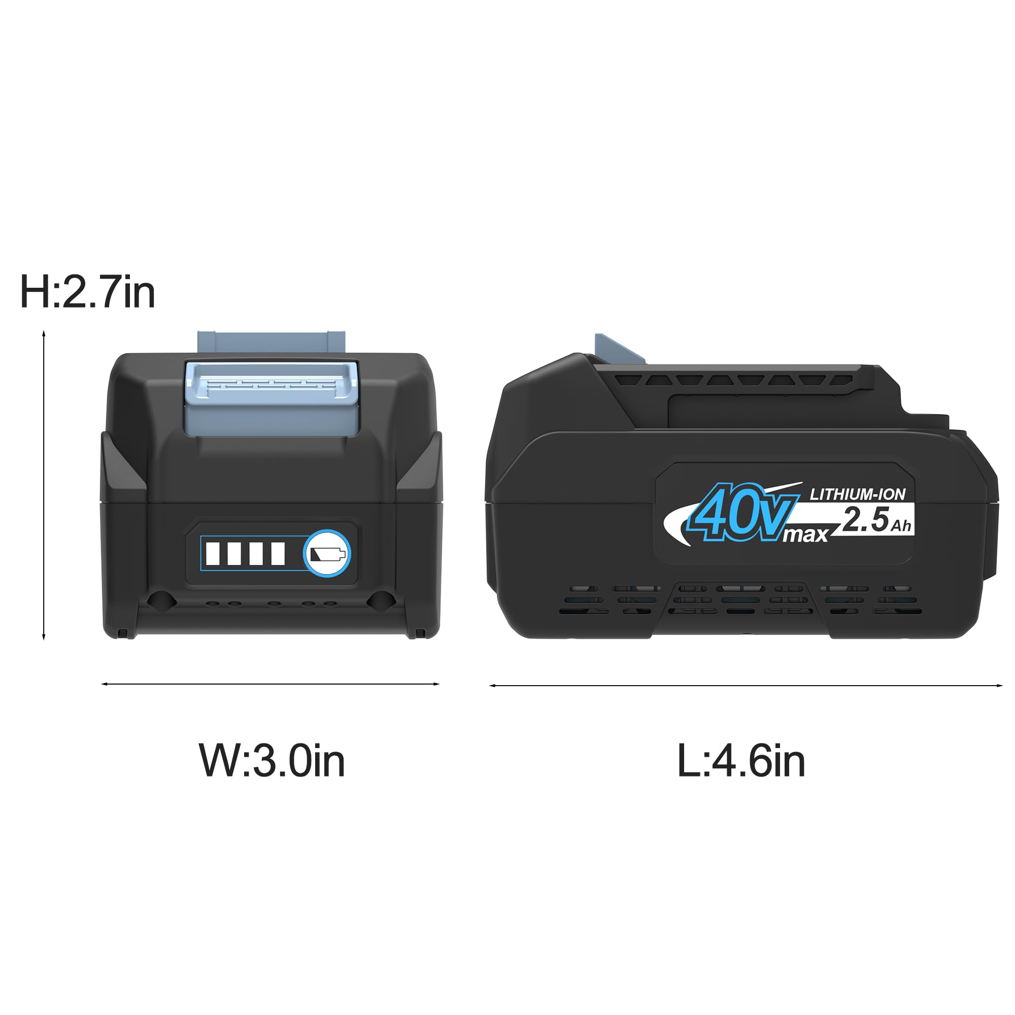 Rocivic Replace for Makita 40V Battery BL4025 2500mAh, Compatible with Makita 40 Volt max XGT Cordless Tools and 40 Volt Battery Charger