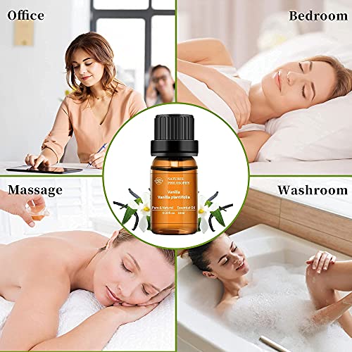 2 Pack Vanilla Essential Oil,100% Pure Organic Vanilla Essential Oils for Diffuser, Aromatherapy, Massage, Soap Making - 10ML (Vanilla)