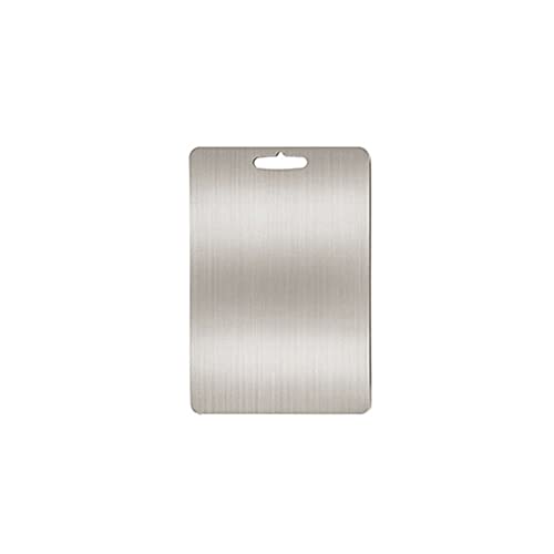 MMOOCO Chopping Board, Stainless Steel Cutting Board Fruit Vegetable Meat Cutting Board Easy to Clean Cutting Board Practical Kitchen Tool Durable and Non-Greasy Kitchen Tool (Size : Small)