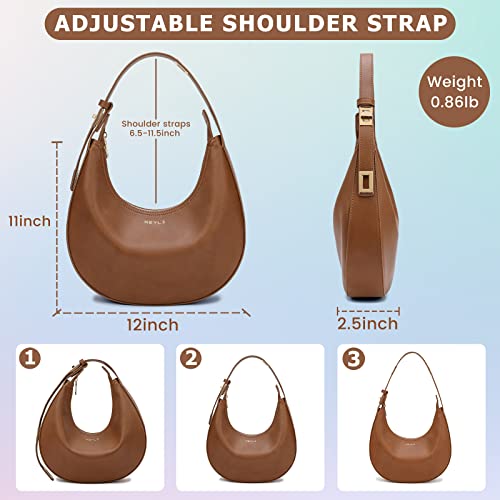Keyli Shoulder Handbags for Women Waterproof Leather Small Clutch Purse Trendy Zipper Top Handle Bags Mini Purses Cute Tote Messenger Bags with Adjustable Strap Camel
