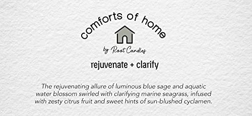 Root Candles Scented Candles Comforts of Home Premium Handcrafted Wood Wick Candle, 12-Ounce, Rest + Recharge