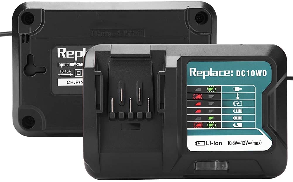 QCZRED 12V DC10WD Charger Replace for Makita dc10sb dc10wc; for Makita Battery BL1021B BL1041B BL1020B BL1015 BL1016