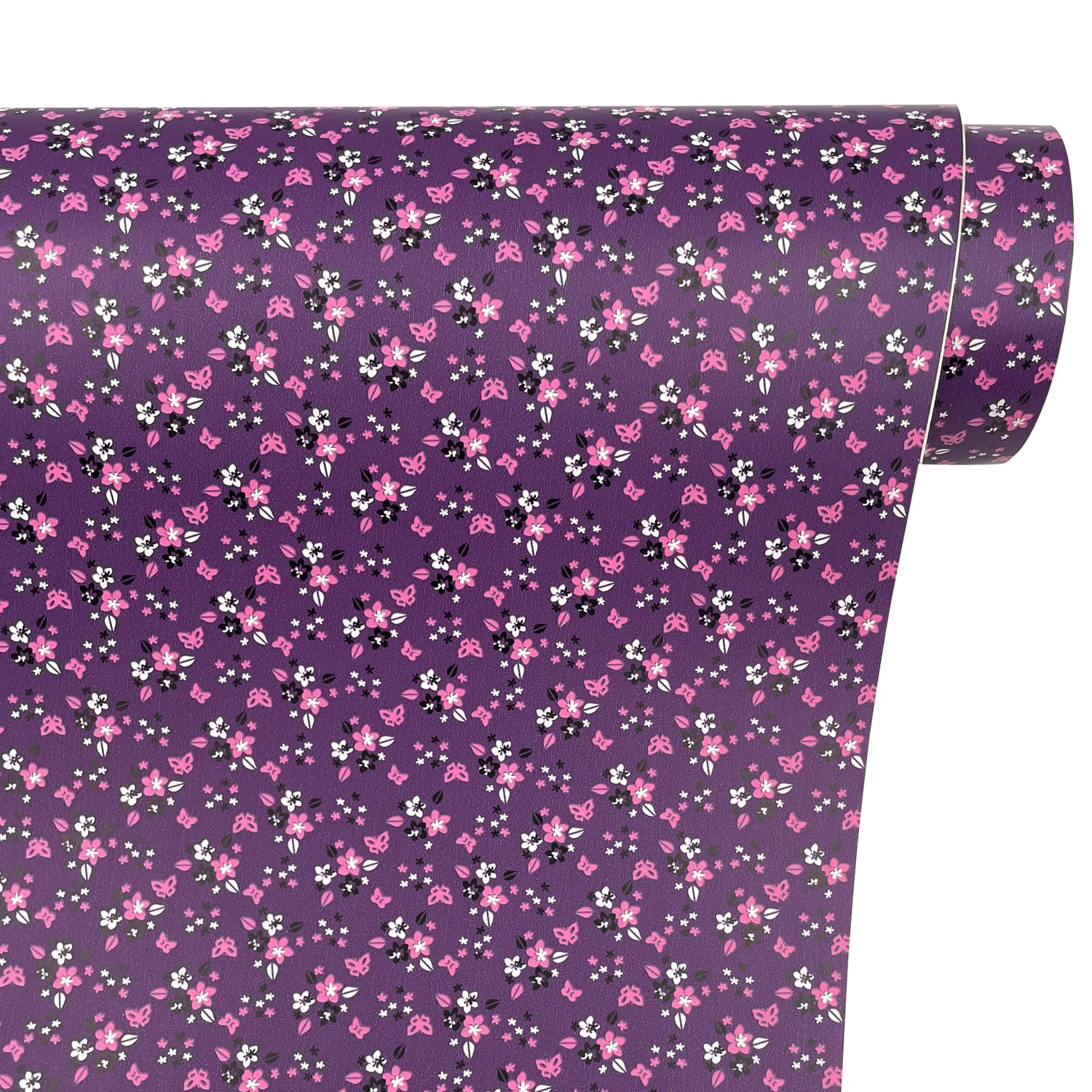 Yifely Purple Decorative PVC Shelf Paper Drawer Liner Self-Adhesive Shelved Dresser Cabinet Decor 17.7 Inch by 9.8 Feet