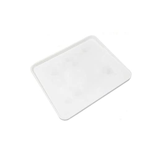 MMOOCO Chopping Board, Rectangular White Plastic Garnish Cutting Board, Chopping Board for Restaurant and Kitchen,Two Sizes (Size : Medium)
