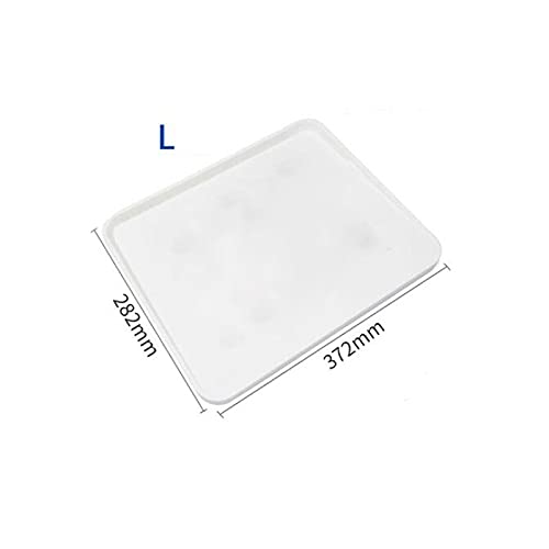 MMOOCO Chopping Board, Rectangular White Plastic Garnish Cutting Board, Chopping Board for Restaurant and Kitchen,Two Sizes (Size : Medium)