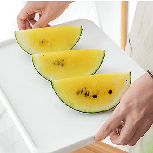 MMOOCO Chopping Board, Rectangular White Plastic Garnish Cutting Board, Chopping Board for Restaurant and Kitchen,Two Sizes (Size : Medium)