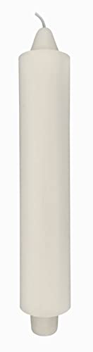 4 Pack Unscented Club Candles 9" x 1½" with 7/8" Base Fits Standard Candle Holder Including The Booklet "Candle Factoids Trivia & Safety Guidelines" Made in The USA (Ivory)