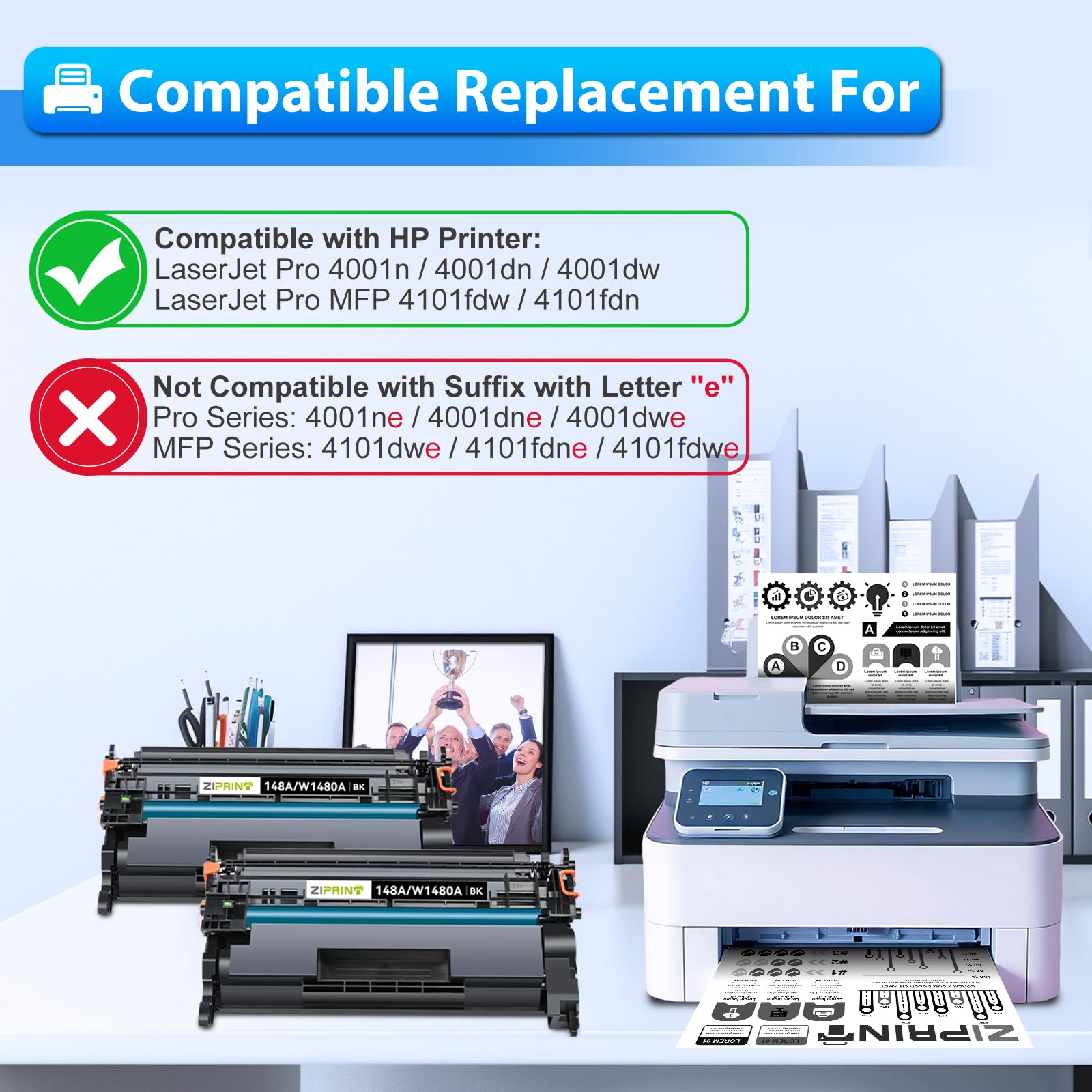 ZIPRINT Compatible Toner Cartridge Replacement for HP 48A CF248A for HP Laserjet Pro M15w M15 M15a M16 M16w M16a Pro MFP M28w M28 M30w M29w M29 M29a M28a M31w Printer (Black, 2-Pack)