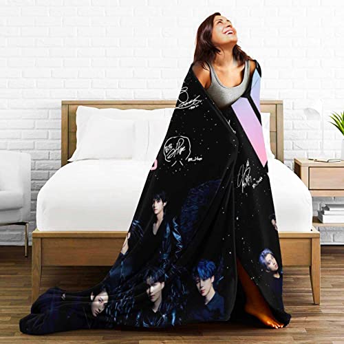 Plush Throw Flannel Blanket Home Furnishing Blanket Sofa Blanket Ultra Bedding Throws for Traveling Camping Gift 60'' x 50'' -1