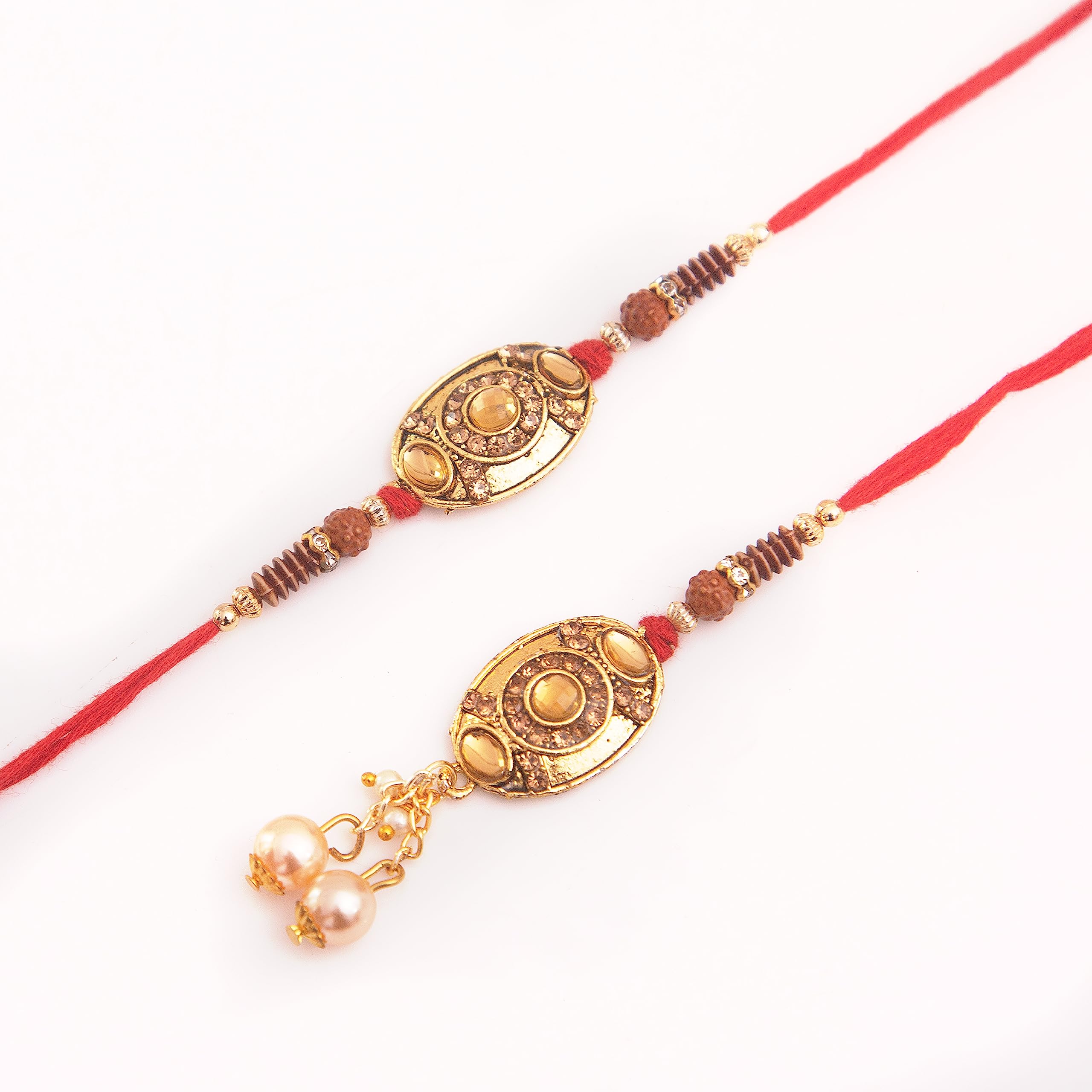 Rakhi for Brother and Bhabhi, Lumba Bhai Bhabhi Rakhi Set, Rakhi Set for Brother Sister Raksha Bandhan Rakhi Gift Set for Bhaiya Bhabhi, Traditional Indian Rakshabandhan Gifts for Brother Sister