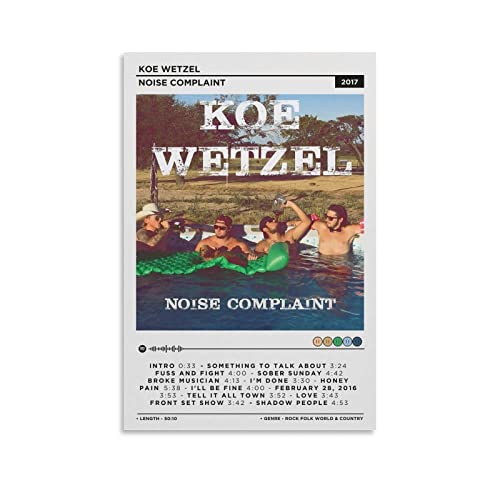 MEETJE Koe Poster Wetzel - Noise Complaint Canvas Posters Wall Art Bedroom Office Room Decor Gift DAYOSIX Unframe:12x18inch(30x45cm)