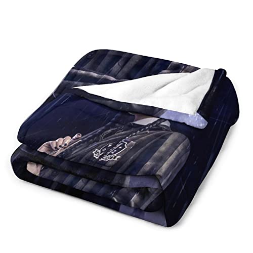 Jonshuas Yoga American Supernatural Comedy Horror Wednesday Throw Blanket, Fleece Halloween Blankets and Throws for Bed, Weighted Air Conditioned Blanket 40"*50" (100 * 130cm)