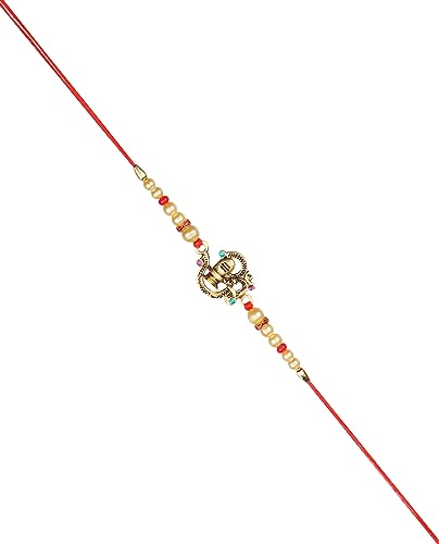 CHERKRAFT Rakhi Thread for Brother Men/Boy - Designer Rakhi with OM Symbol for Rakshabandhan (Pack of 1) (Design 3)