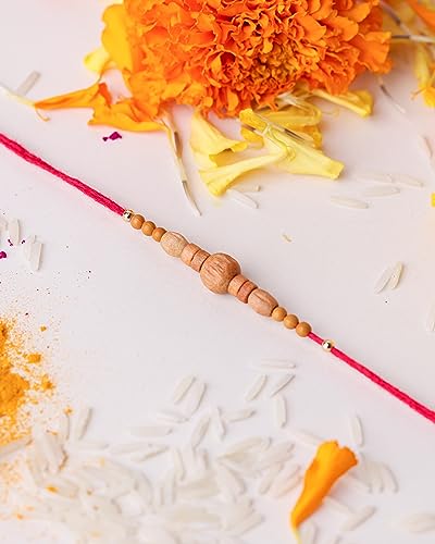 CHERKRAFT Rakhi for Brother Thread for Men/Boy Raksha Bandhan Rudraksha Rakhi Set of 2 (Design 4)
