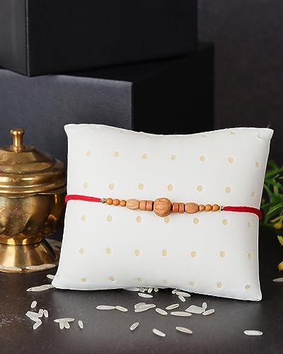 CHERKRAFT Rakhi for Brother Thread for Men/Boy Raksha Bandhan Rudraksha Rakhi Set of 2 (Design 4)