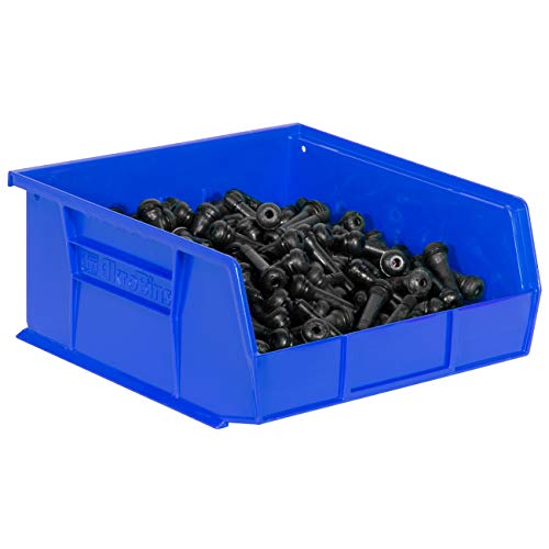 Akro-Mils - 30230RED 30230 AkroBins Plastic Storage Bin Hanging Stacking Containers, Red, (12-Pack) & 30235 AkroBins Plastic Hanging Stackable Storage Organizer Bin, Blue, 6-Pack