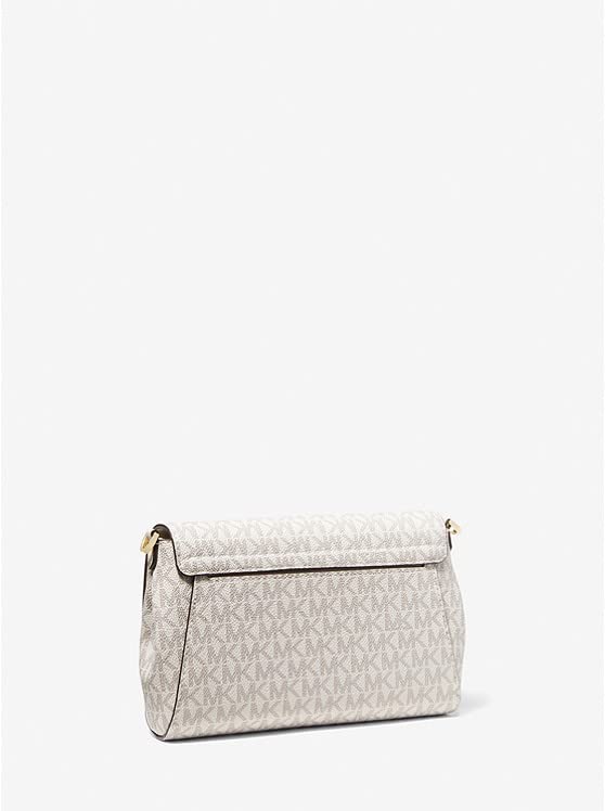 Michael Kors Medium Logo Convertible Crossbody Bag LT Cream multi