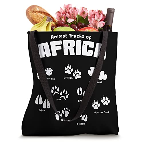 Africa Animal Tracks Footprints African Animals Tote Bag