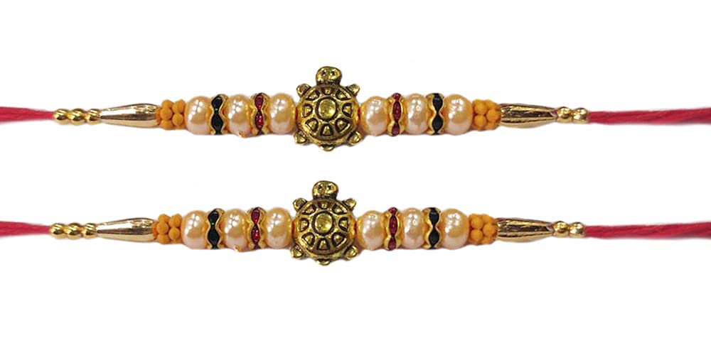 SWARA ONLINE Set Of Rakhi For Bother Two Tortoise/Turtle Design Rakhi For Rakshabandhan Gift .33cm