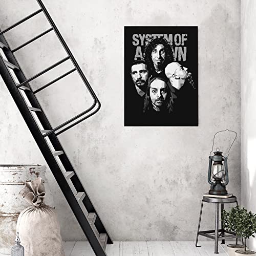 Poster Art Painting, System Merch Of A Down Canvas Print for Living Room, Bedroom, Dorm, Home, Office Wall Decoration 12 x 18 Inch
