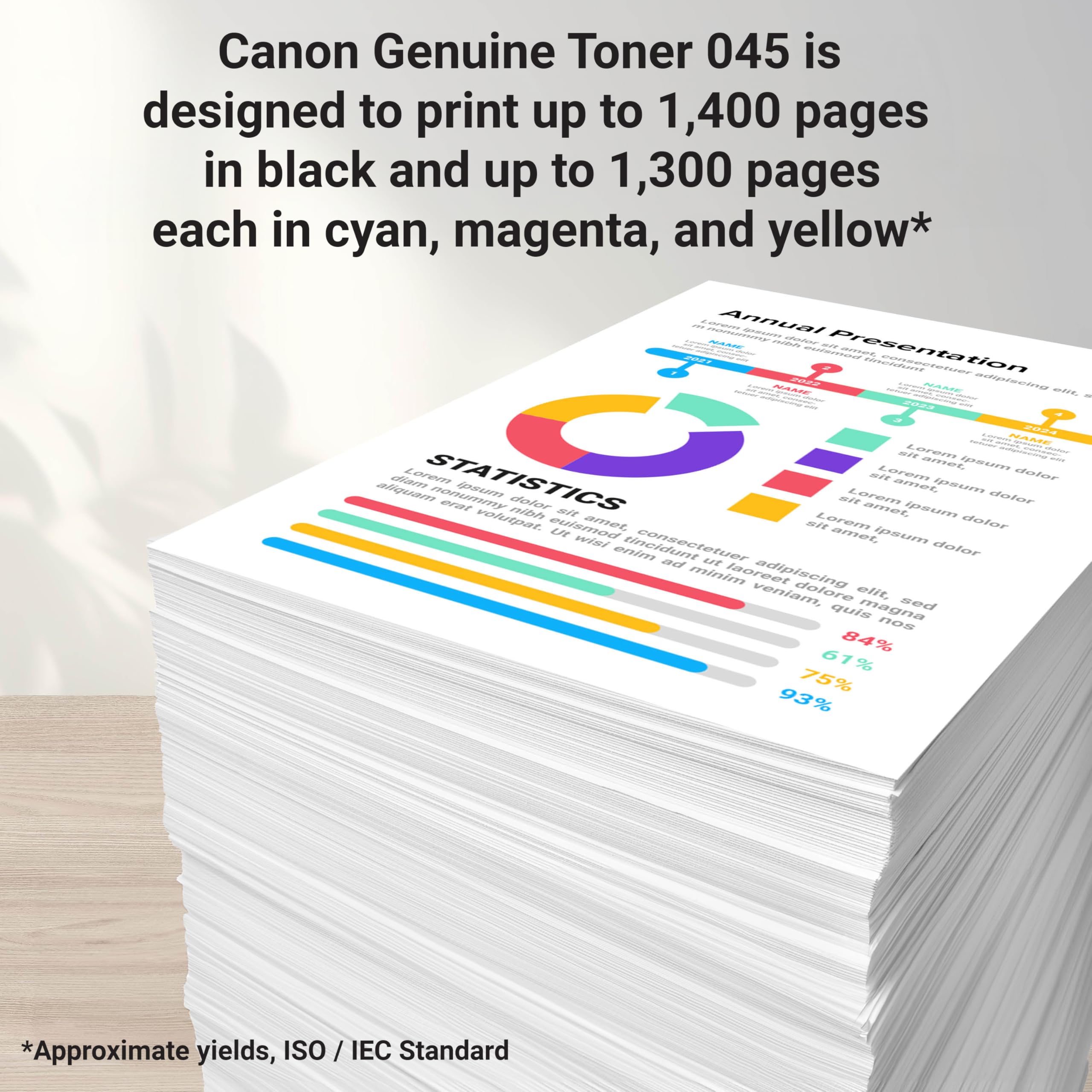 Canon Genuine Toner, Cartridge 045 Black (1242C001), 1 Pack Color imageCLASS MF634Cdw, MF632Cdw, LBP612Cdw Laser Printers
