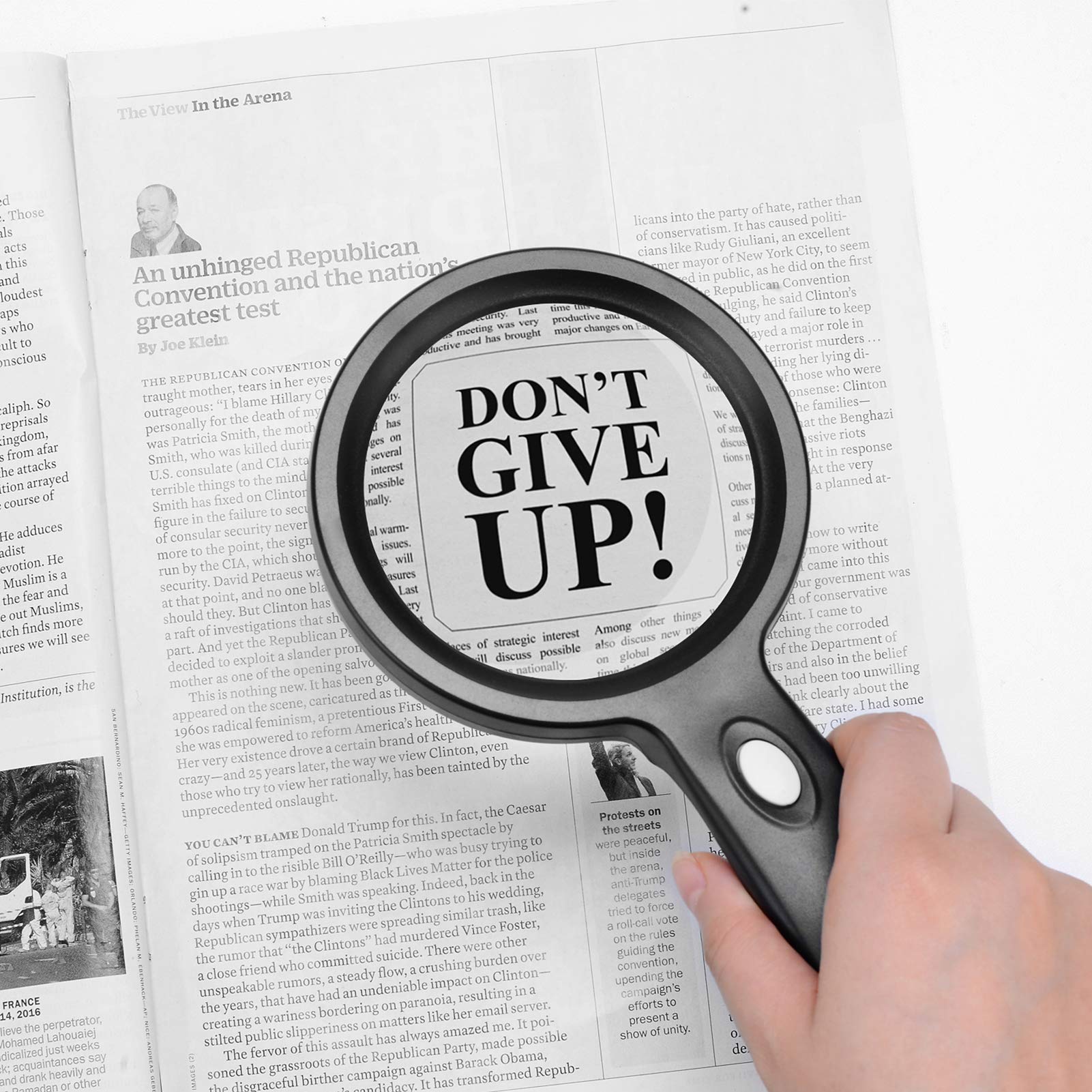 Magnifying Glass with Light, 10X Handheld Large Magnifying Glass 12 LED Illuminated Lighted Magnifier for Macular Degeneration, Seniors Reading, Soldering, Inspection, Coins, Jewelry, Exploring
