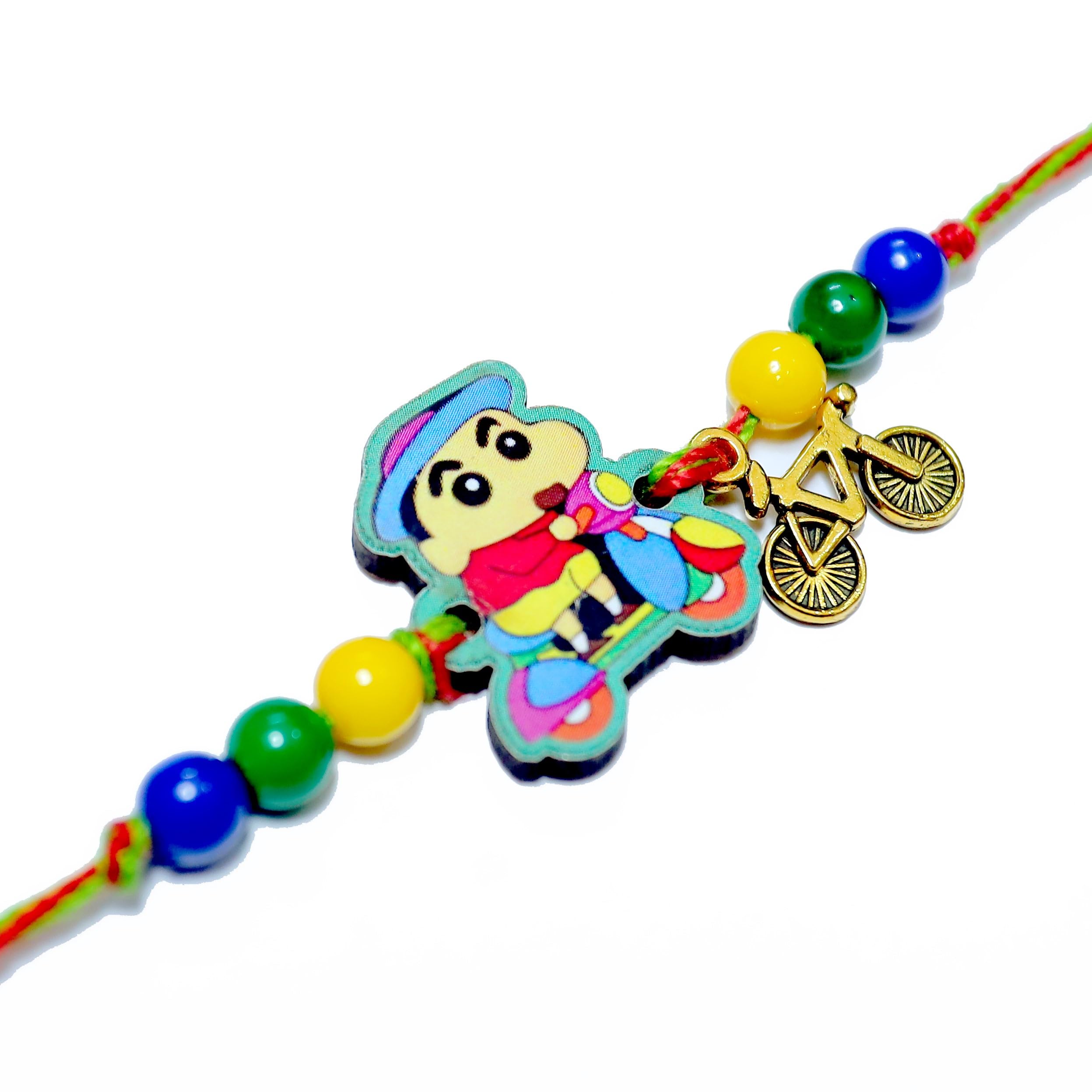 DEKORASI Shinchan Rakhi for Brother - Rakhi Thread for Bhai, Bhaiya | Raksha Bandhan Rakhi Dora Bracelet Kalwa for Bro, Sister | Indian Traditional Festival