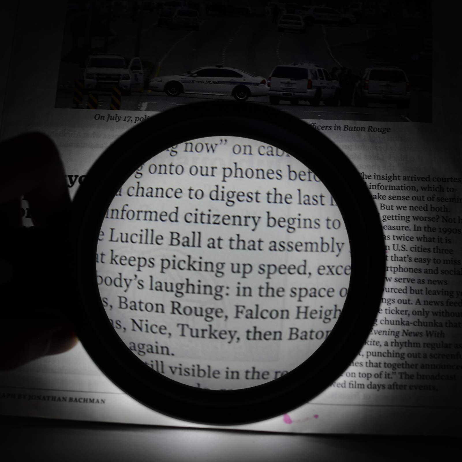Magnifying Glass with Light, 10X Handheld Large Magnifying Glass 12 LED Illuminated Lighted Magnifier for Macular Degeneration, Seniors Reading, Soldering, Inspection, Coins, Jewelry, Exploring