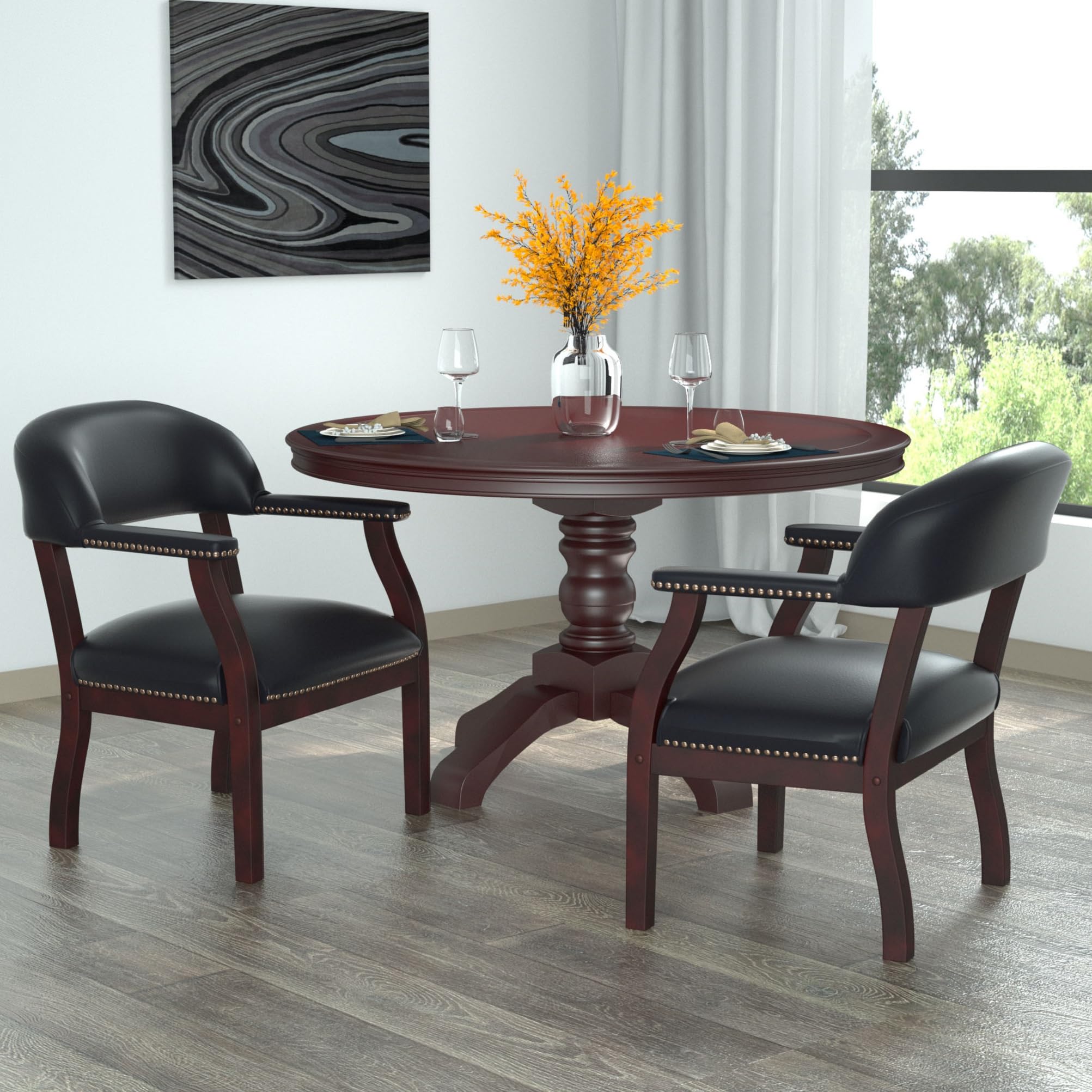 Boss Captain’s Chair In Black Vinyl