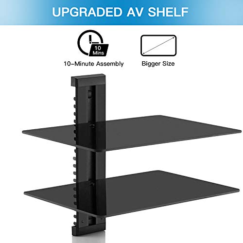 PERLESMITH Floating Wall Mounted Shelf AV Mount Shelf
