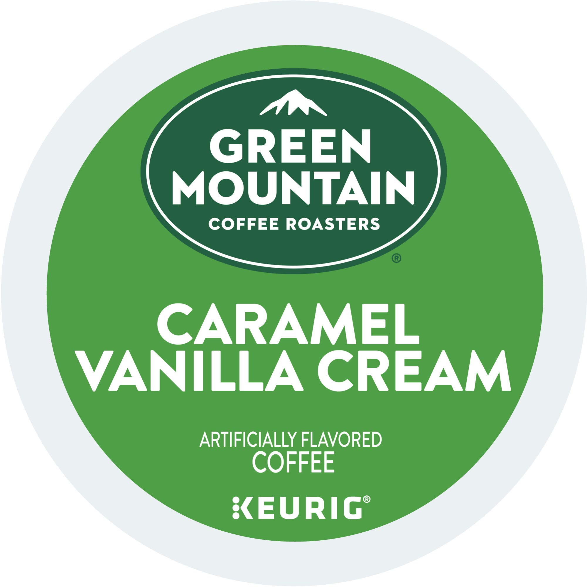 Green Mountain Coffee Roasters Caramel Vanilla Cream, Single-Serve Keurig K-Cup Pods, Flavored Light Roast Coffee, 12 Count (Pack of 6)