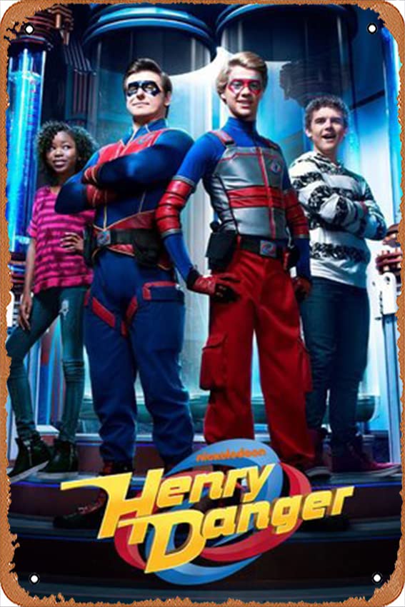 Shvieiart Movies Vintage Tin Sign Henry Danger,Film and Television Poster Gift Wall Decor Art for Bars,Restaurants,Cafes,Bar Club,Pubs 8''x12'' Inch Metal Signs.