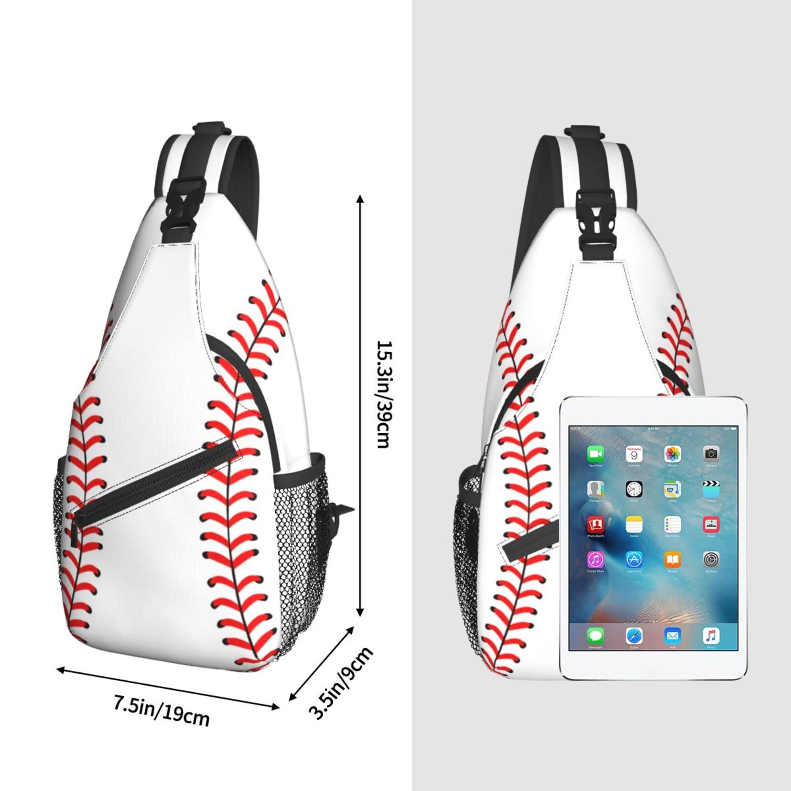 Baseball Sling Bag Chest Bag Sport Baseball Crossbody Bags For Mens Womens