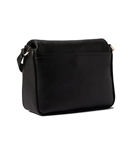 Kate Spade New York Run Around Pebbled Leather Large Flap Crossbody Black One Size