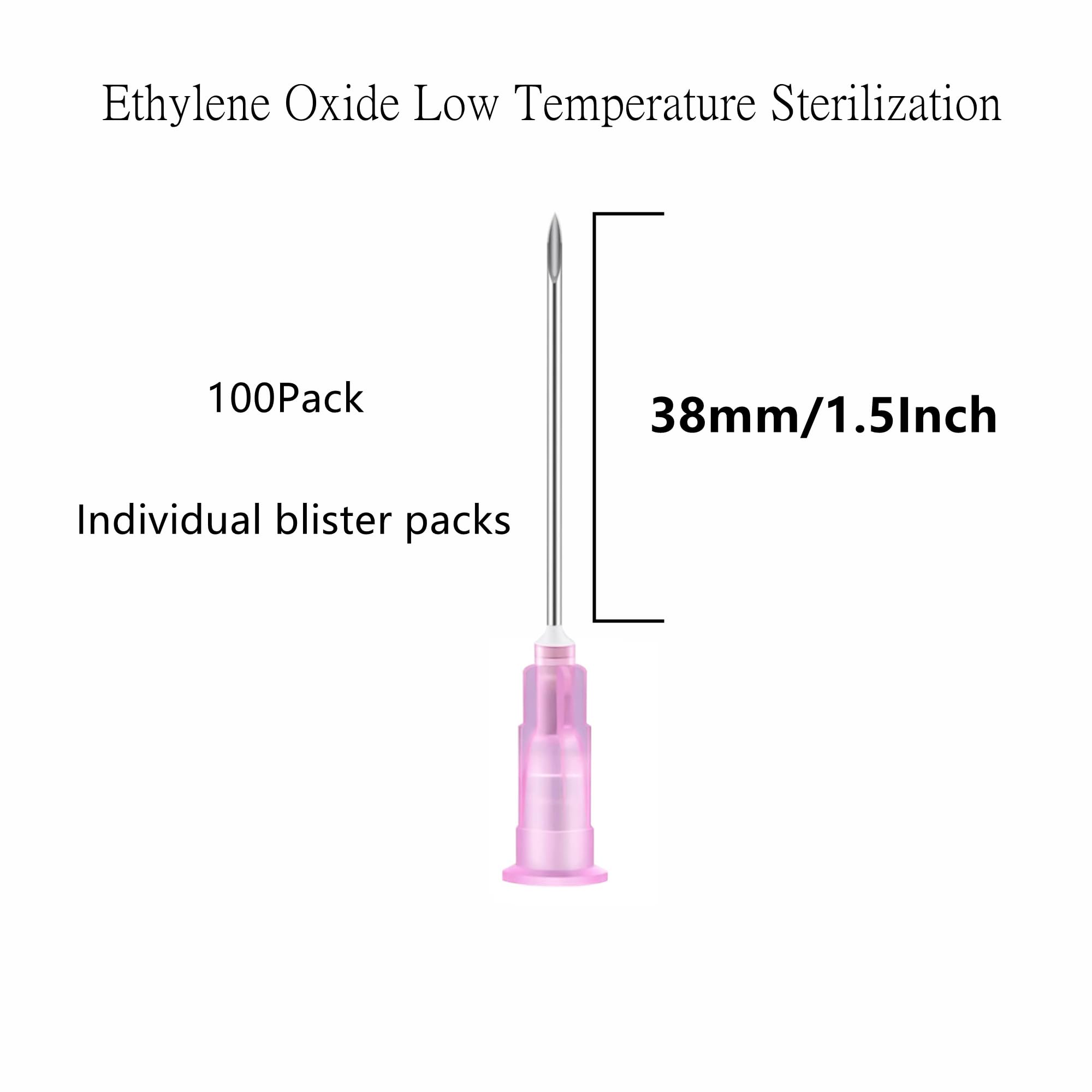 SHAOTONG Luer Lock Accessories-100Pcs (18G-Long 1.5In)
