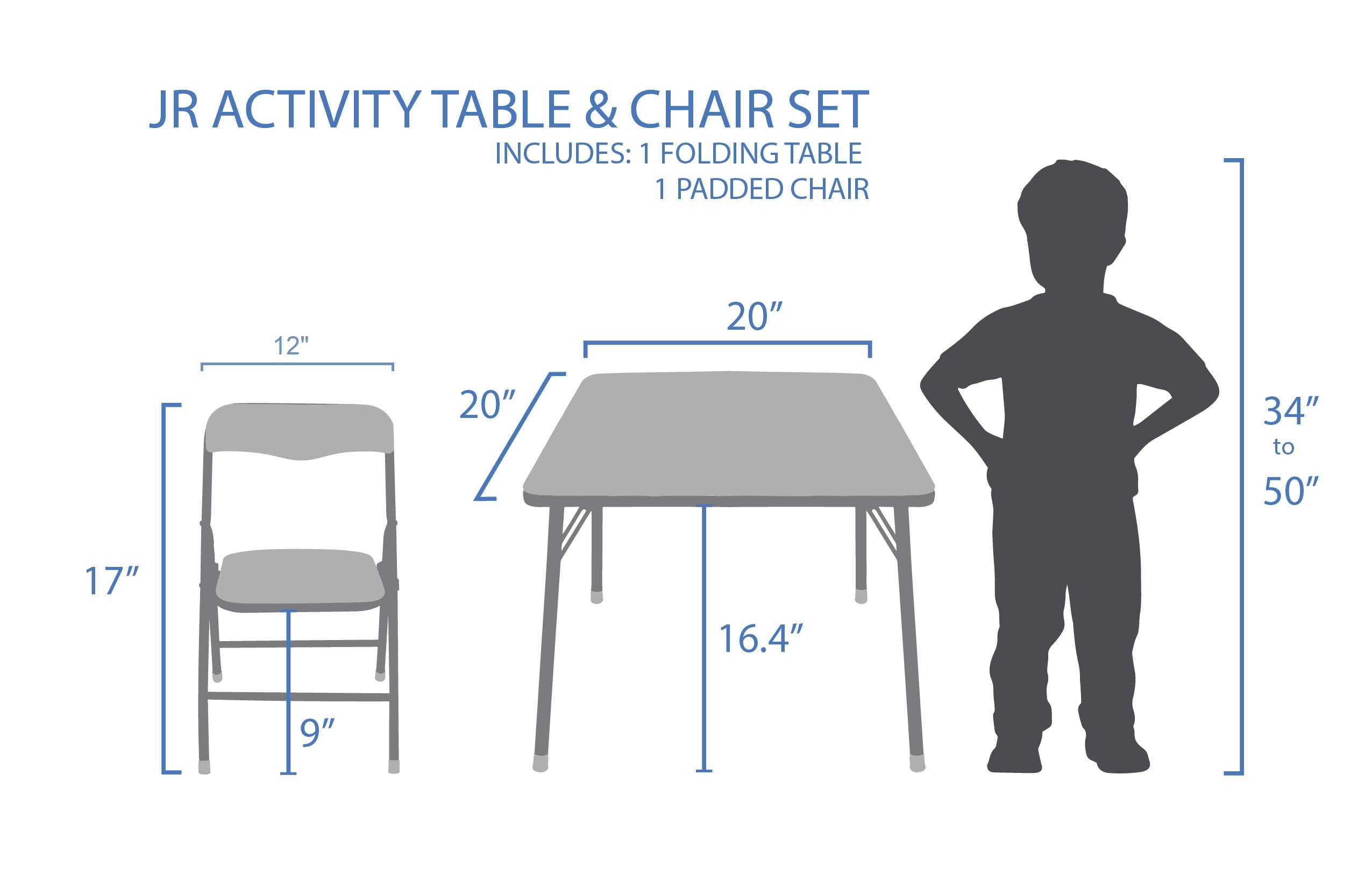 Disney Junior 45704 Mickey Kids Table & Chair Set, Junior Table for Toddlers Ages 2-5 Years ,20" x 20"
