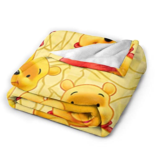 2PCS 60x50 inches Cute Blanket Throw Blanket-Fluffy, Warm, Comfy, Plush 18X18in Pillow Case
