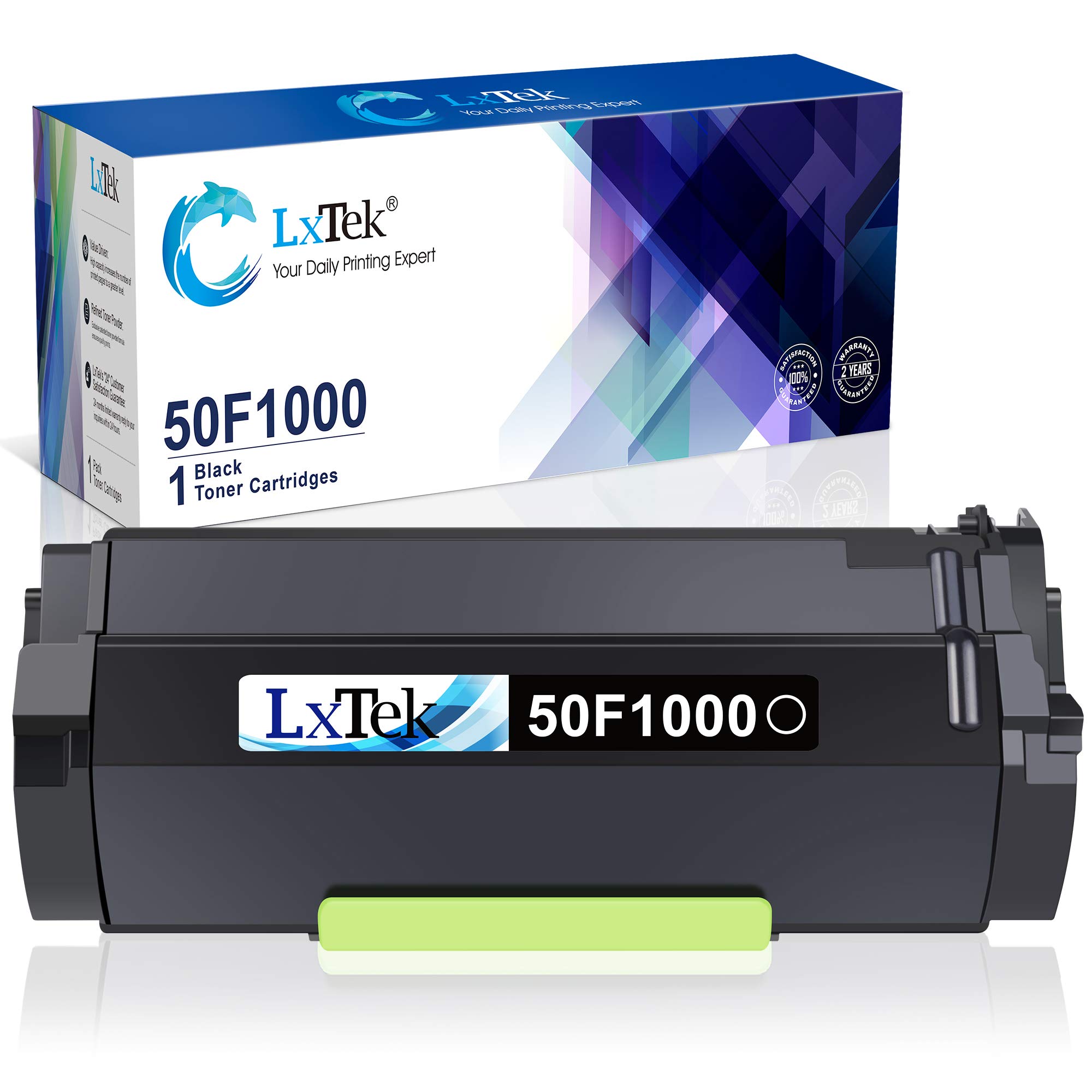 LxTek Compatible Toner Cartridge Replacement for Lexmark 50F1000 to use with MS610dn MS510dn MS415dn MS610de MS310d MS312dn MS410dn MS310dn MS410d Printers (Black, 1 Pack)